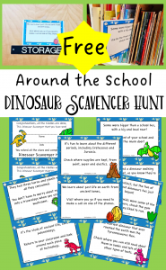 Free Dinosaur Scavenger Hunt for School - Play Learn Inspire