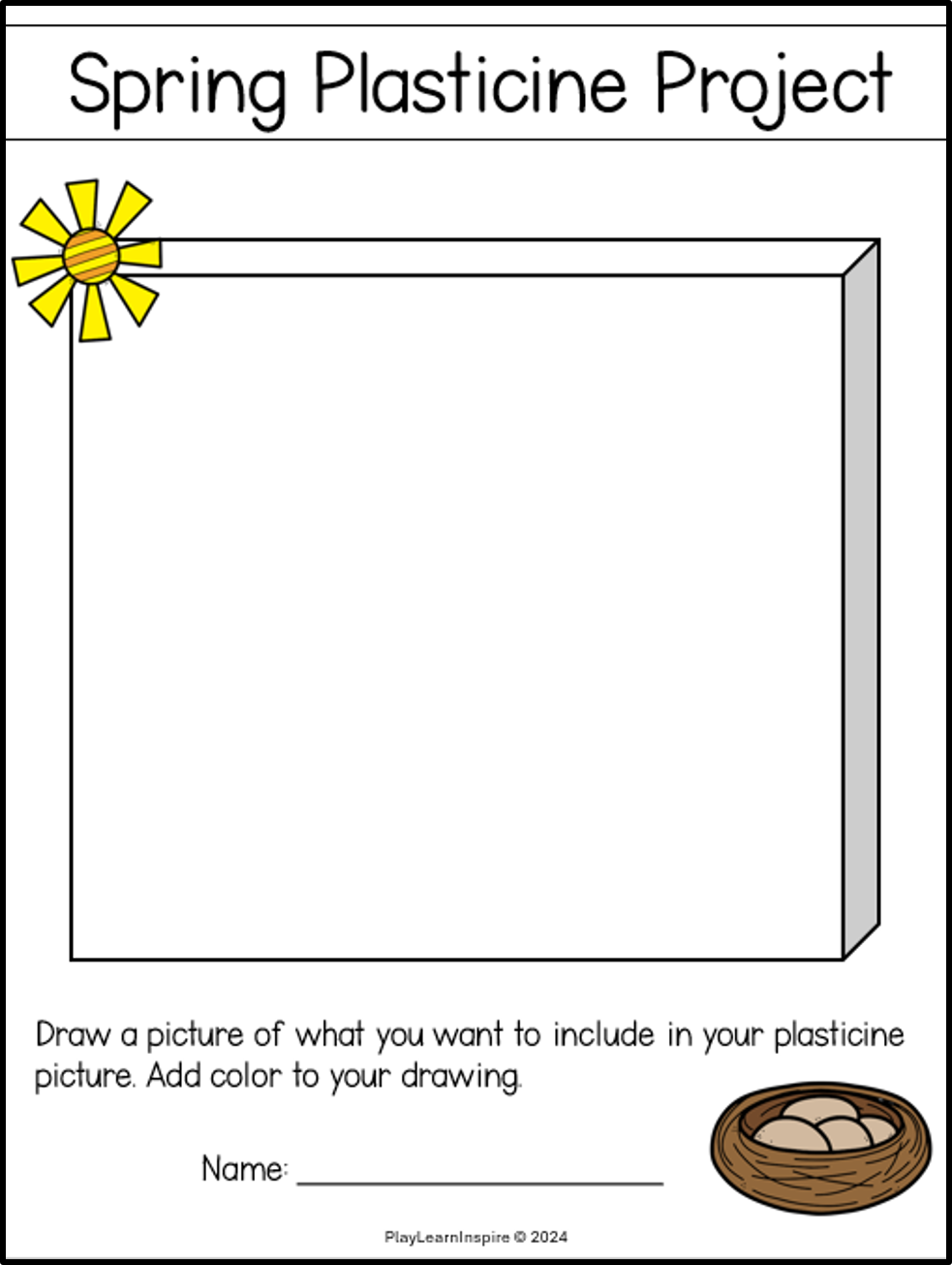 Spring Craft for Kindergarten - Play Learn Inspire