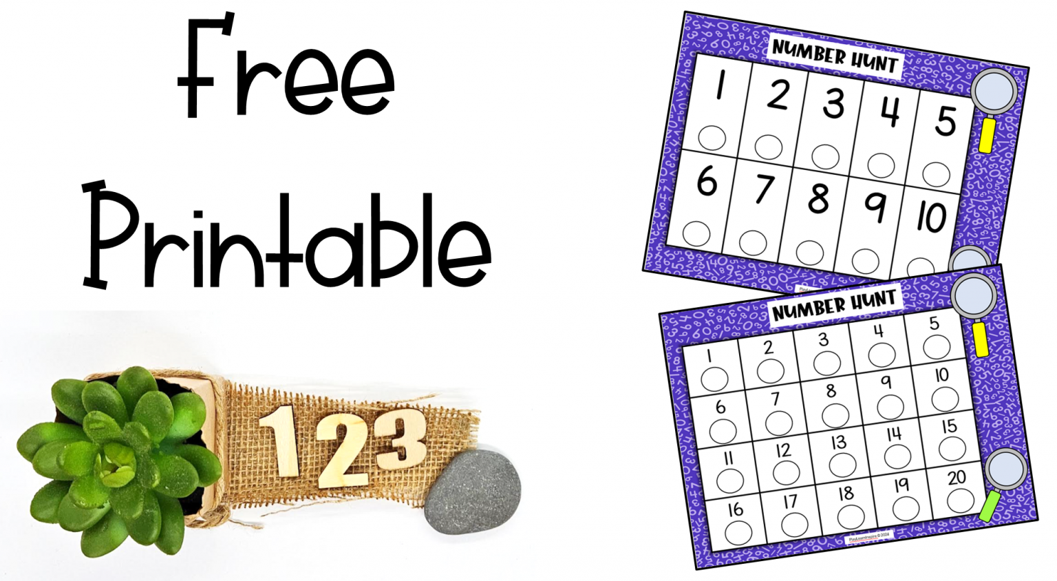 Math Number Hunt Activity (Free Worksheet) - Play Learn Inspire