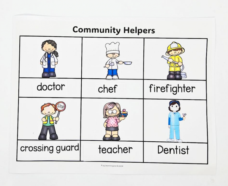 Free Community Helpers Name Worksheets - Play Learn Inspire