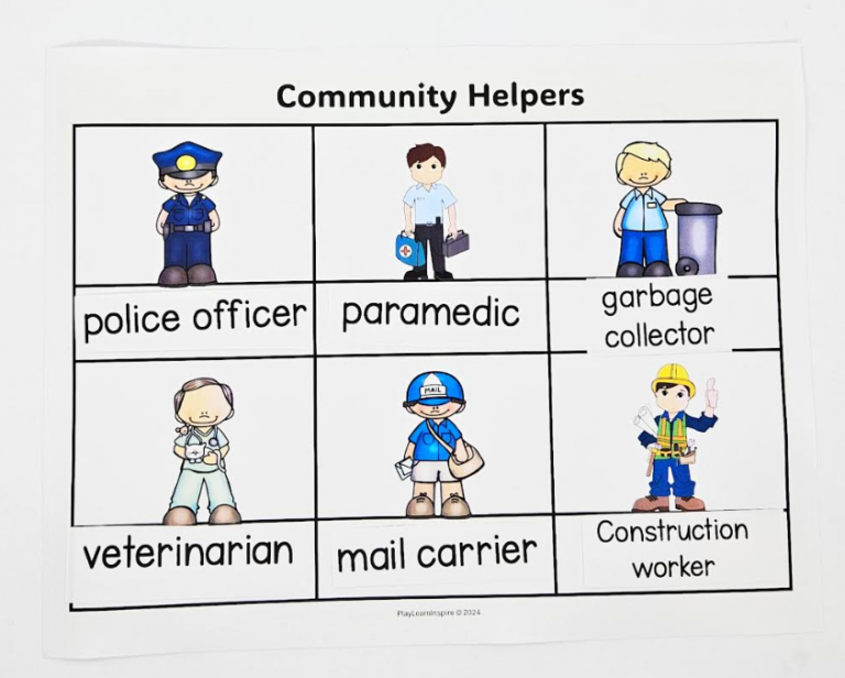 Free Community Helpers Name Worksheets - Play Learn Inspire