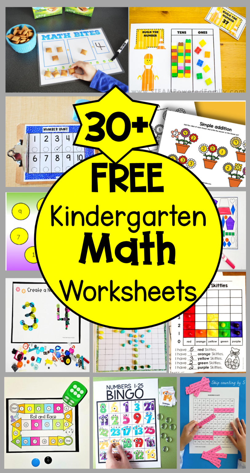 30+ Free Kindergarten Math Worksheets and Activities (PDFs) - Play ...
