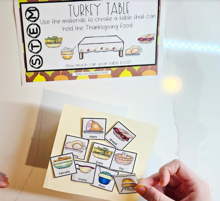 Thanksgiving STEM Challenge for Kids - Play Learn Inspire