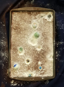 Moon Crater Experiment for Young Kids - Play Learn Inspire