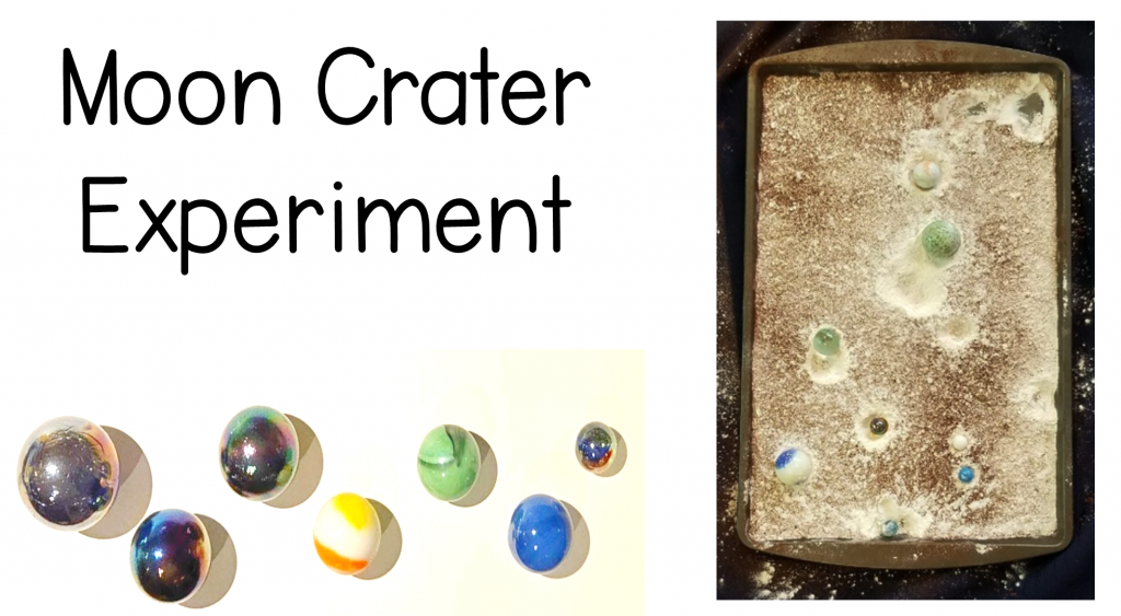 Moon Crater Experiment for Young Kids - Play Learn Inspire