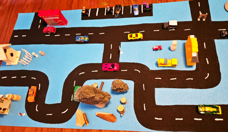 Easy DIY Car Play Mat - Play Learn Inspire