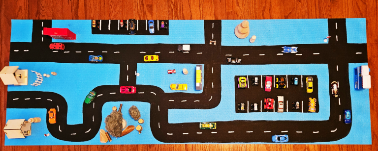 Easy DIY Car Play Mat - Play Learn Inspire