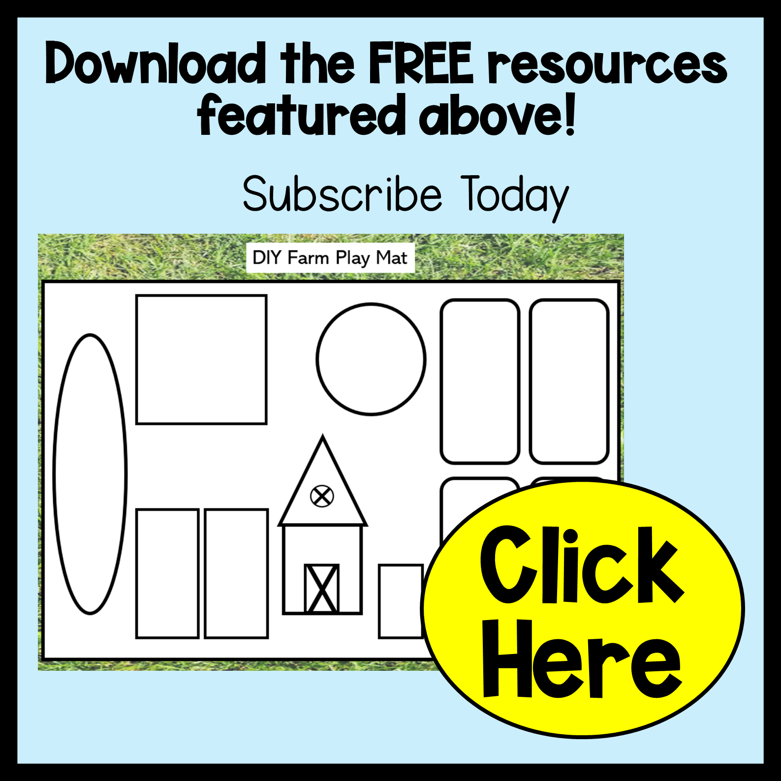 DIY Farm Play Mat (Free Printable) - Play Learn Inspire