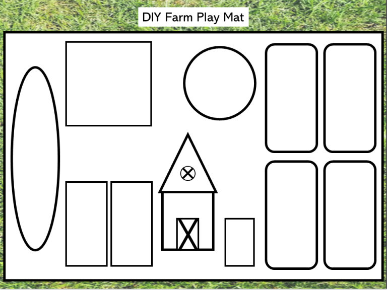 DIY Farm Play Mat (Free Printable) - Play Learn Inspire