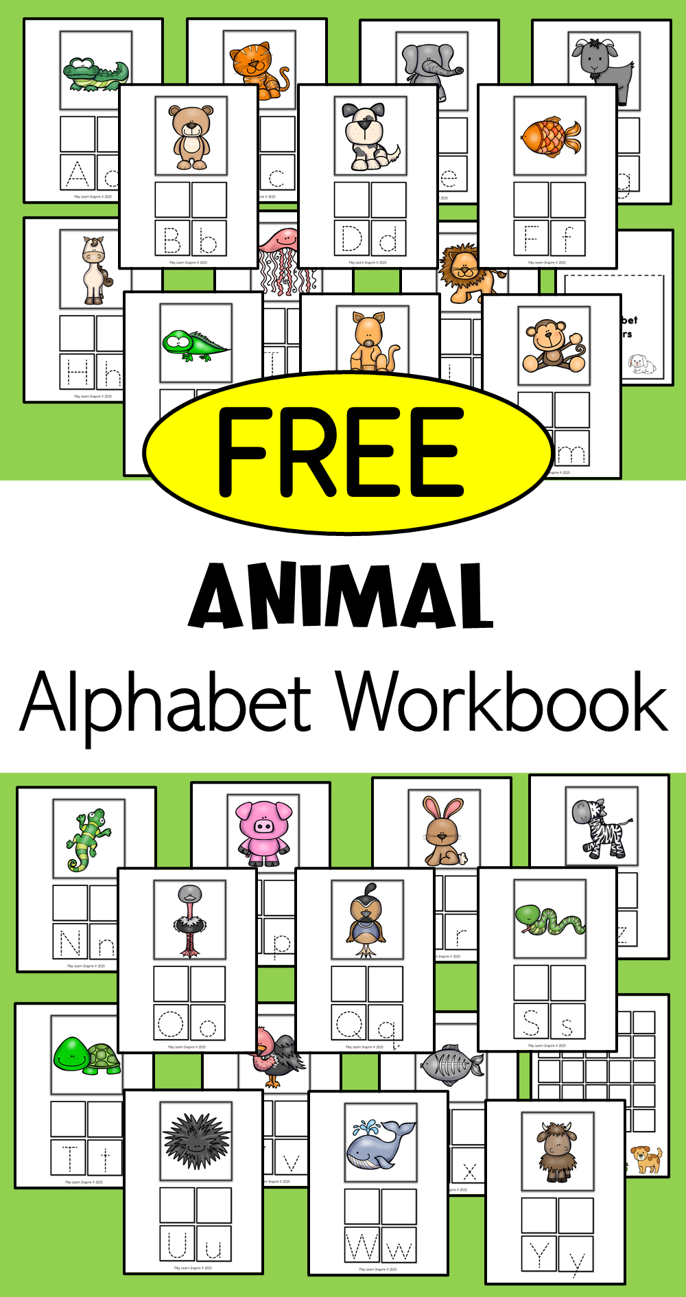 Alphabet Worksheets Free Printable - Play Learn Inspire