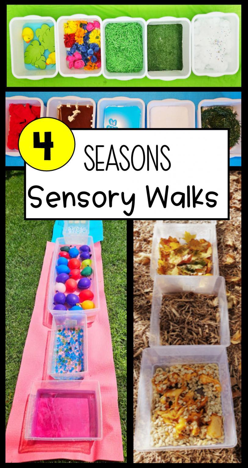 4 Seasonal Sensory Walks for Kids - Play Learn Inspire