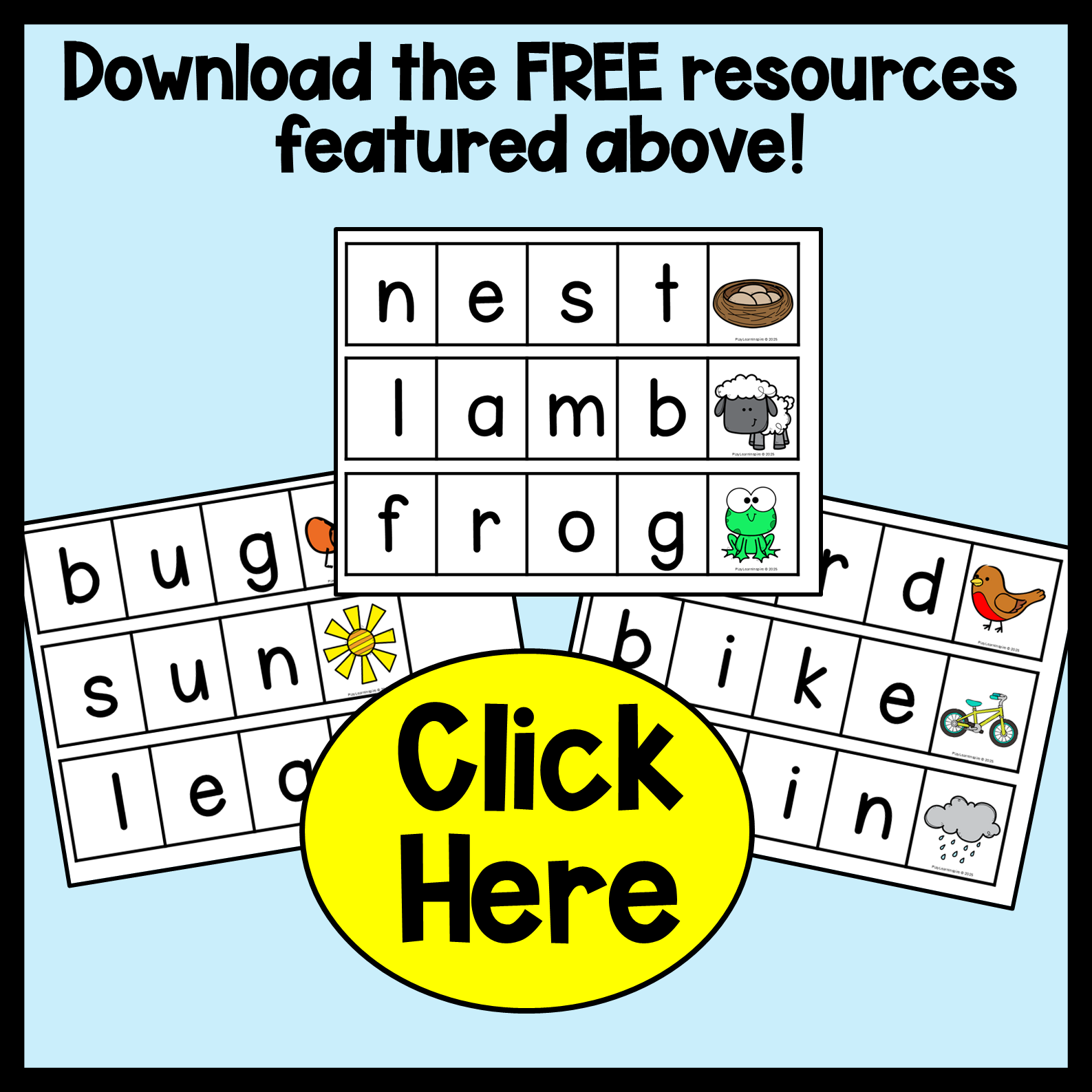 Free Spring Word Building Activity - Play Learn Inspire