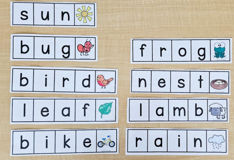 Free Spring Word Building Activity - Play Learn Inspire