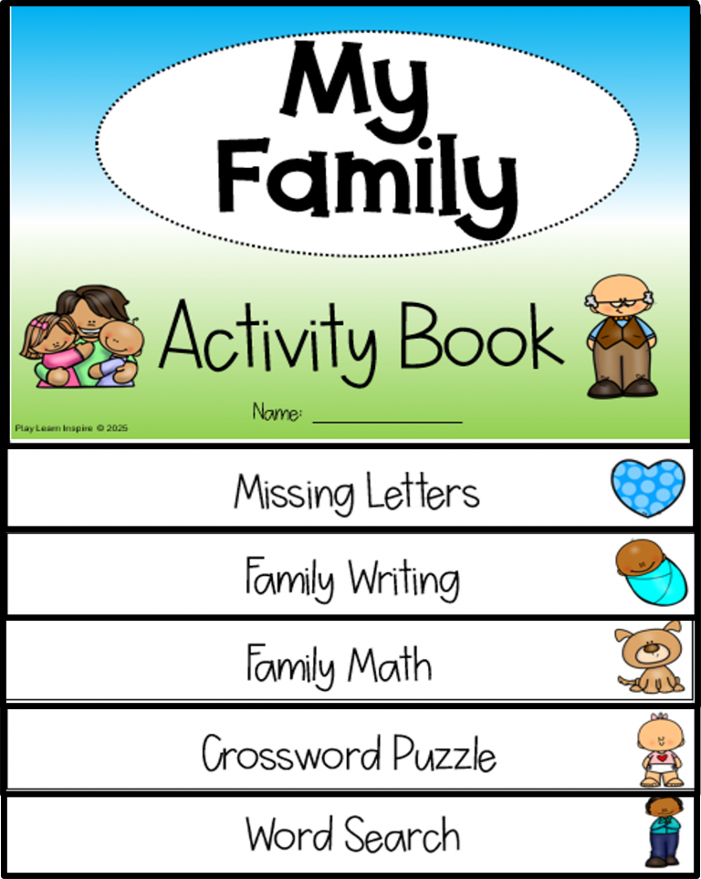 Free My Family Activity Book - Play Learn Inspire