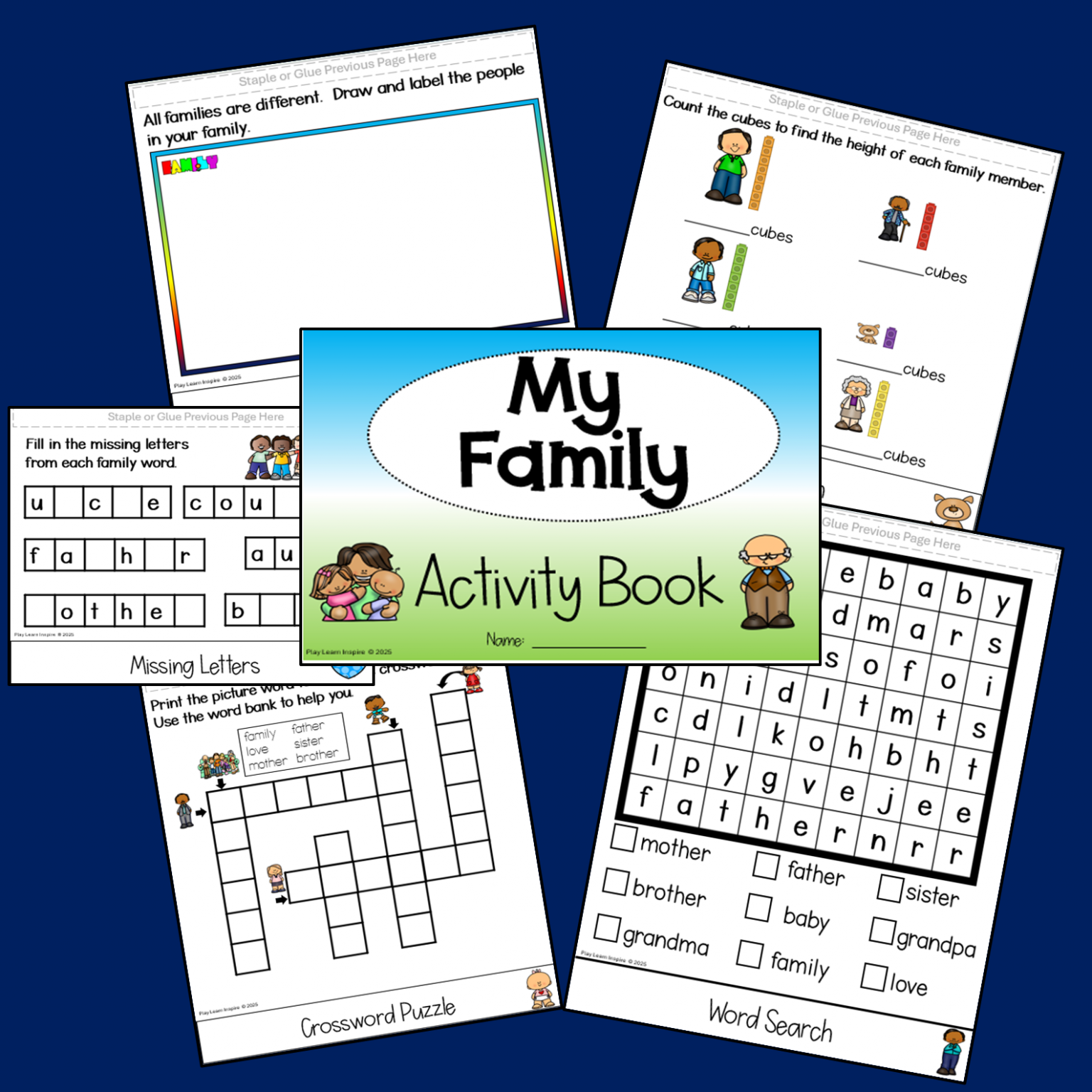 Free My Family Activity Book - Play Learn Inspire