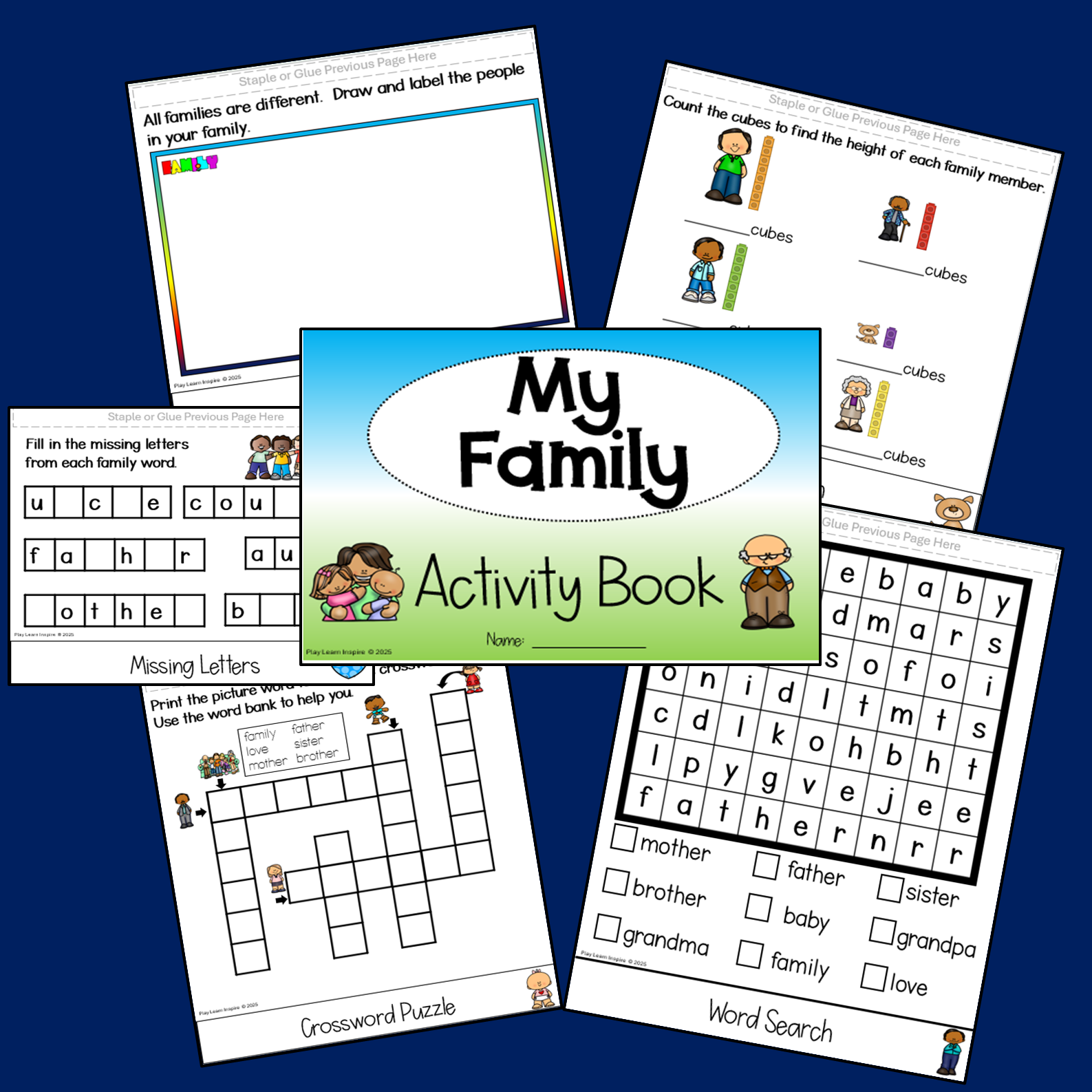 Free My Family Activity Book - Play Learn Inspire