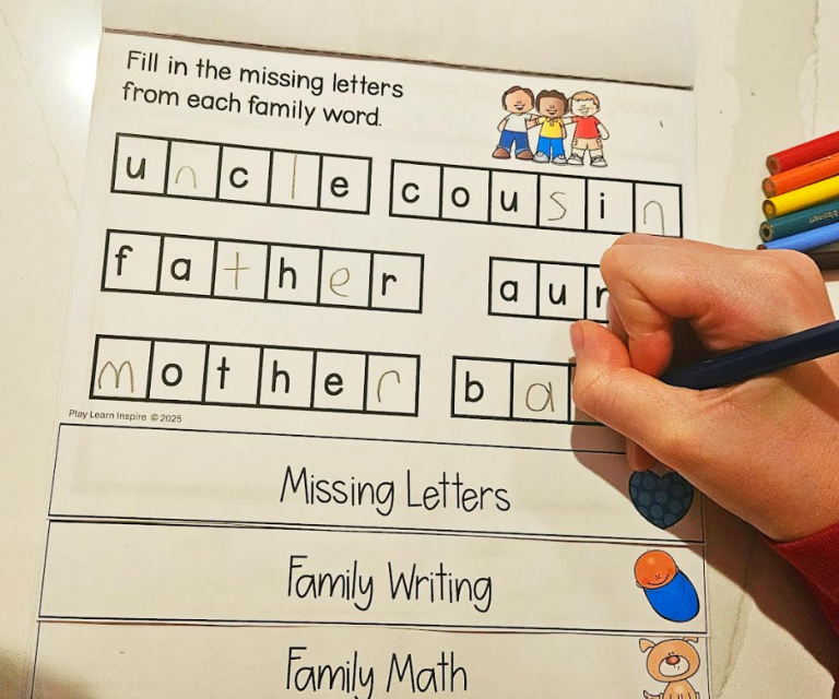 Free My Family Activity Book - Play Learn Inspire