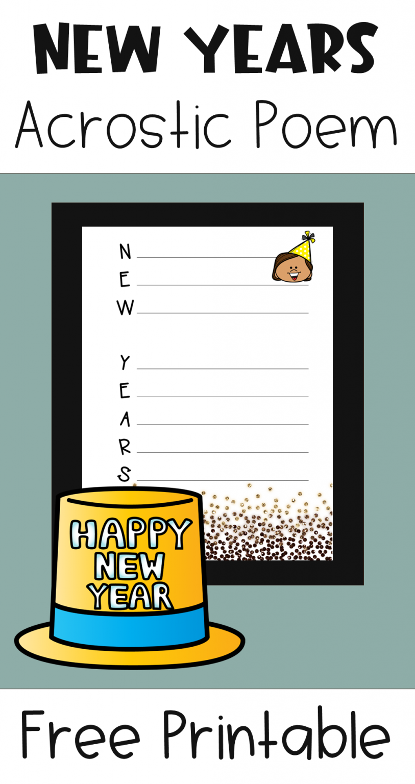 Free New Years Acrostic Poem Template