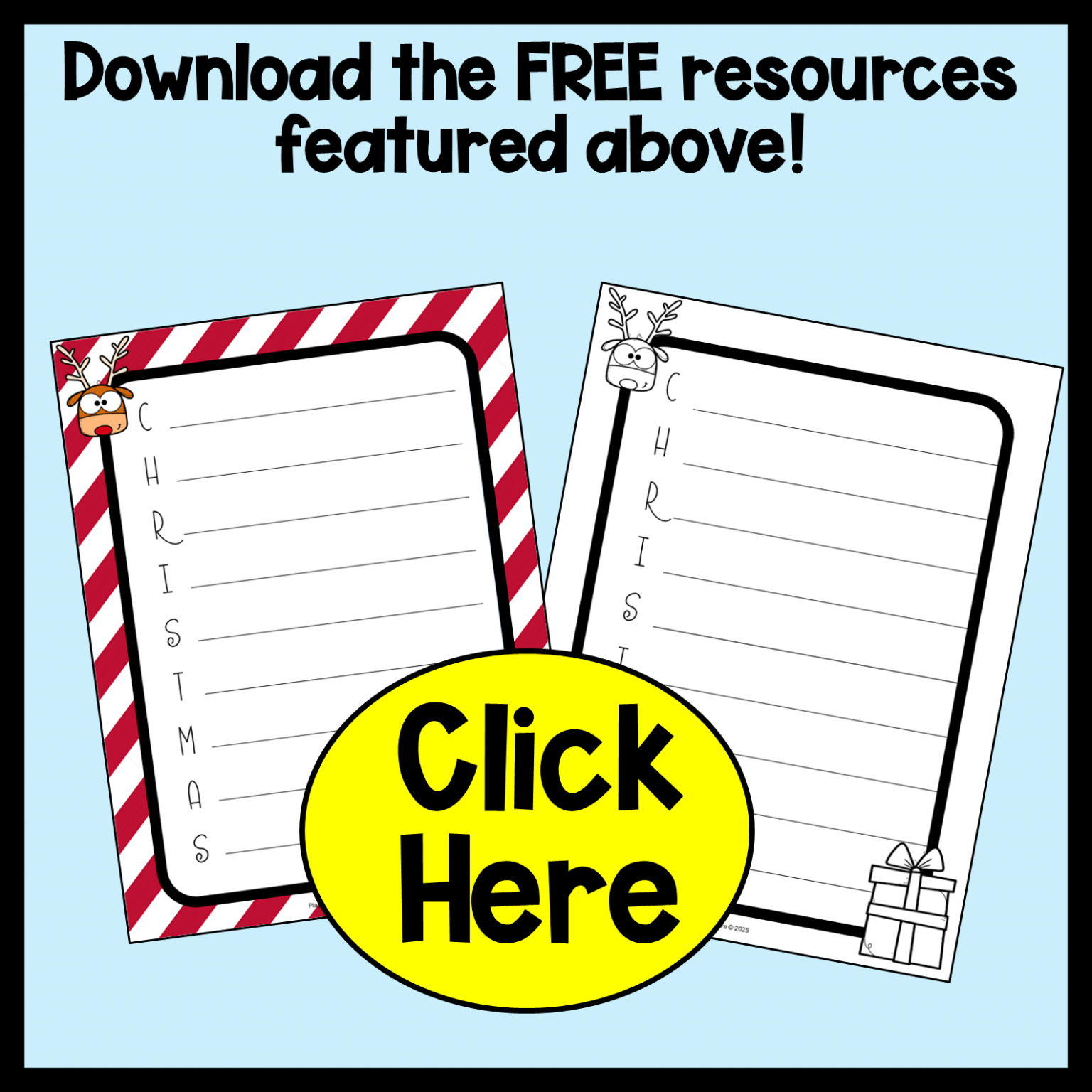 Free Christmas Acrostic Poem Template - Play Learn Inspire