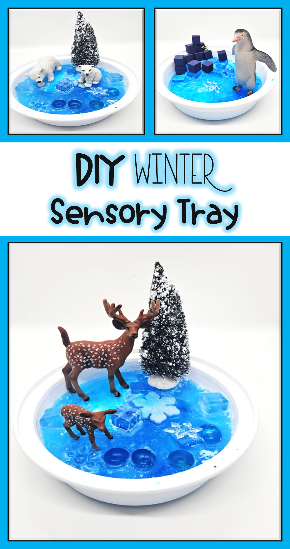Winter Sensory Tray - Play Learn Inspire